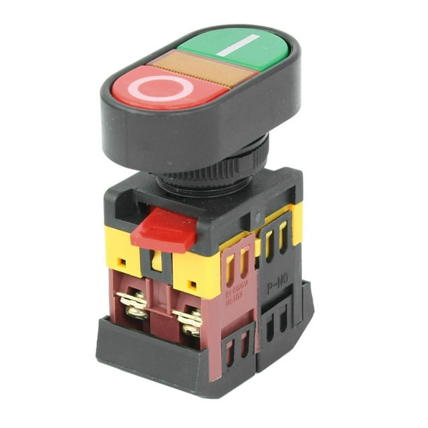 ON-OFF START STOP Push Button w Light Indicator Momentary Switch 600V ...