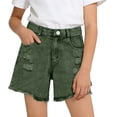 CQONEPT Kids Jean Shorts Baggy Jorts Little Girls Trendy Distressed ...
