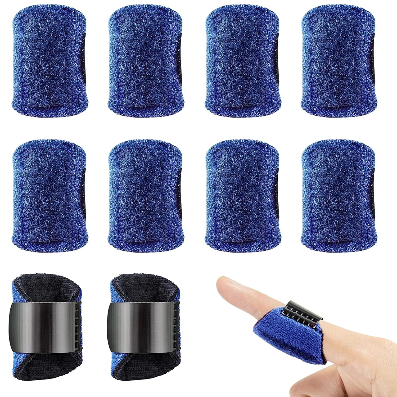 10pcs Finger Splint Adjustable Trigger Finger Splints Finger Brace ...