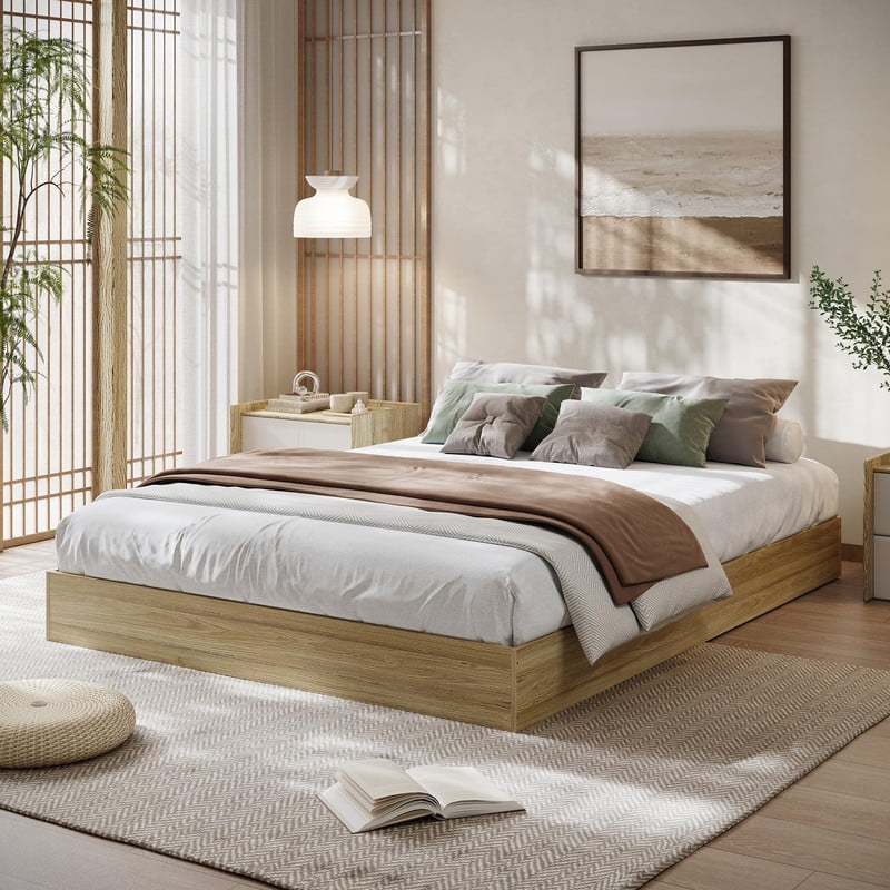 Click here for Jojoka Solid Wood Platform Bed Frame  Floor-Standi... prices