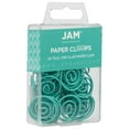 JAM Paper Round Paper Clips, Teal Paperclips, 50/Pack - Walmart.com