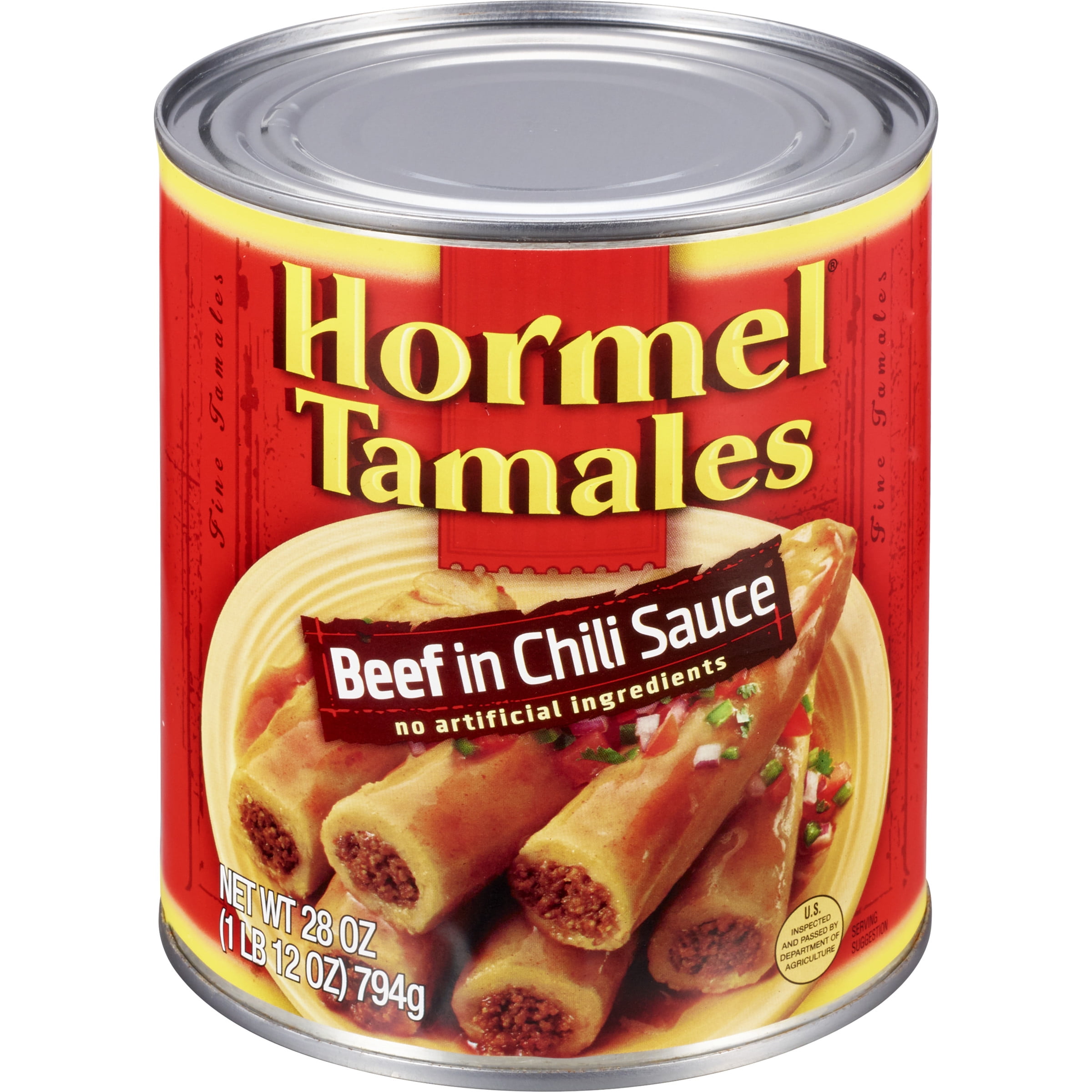 HORMEL Beef Tamales in Chili Sauce, Shelf Stable, 28 oz Steel Can Deals ...