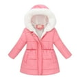 Baby Girls Winter Coat,Kids Puffer Coat With Mid-length Hoods Zipper Up Down Coats For Baby Boys ...