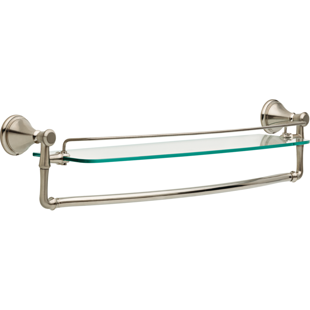 Delta Cassidy 24" Glass Shelf with Removable Bar, Stainless - Walmart ...