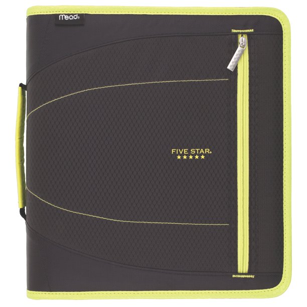 Five Star 2" Zipper Binder + File Folders, 380 Sheet Capacity, Assorted ...