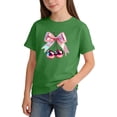 BLTIBY Girls Cotton Cap Sleeve Shirts Crew Neck Cute Summer Tops Loose ...
