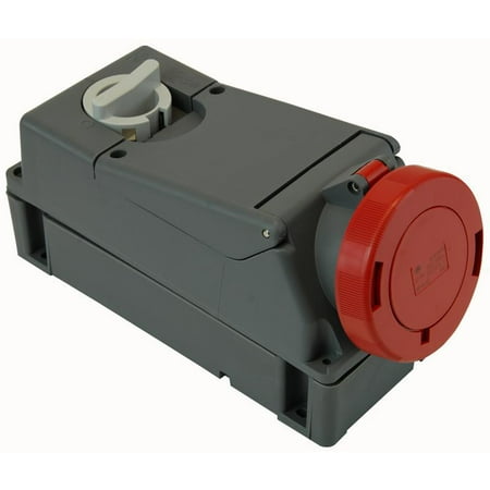 PRO ELEC - 32A, 415V, 3P+N+E CEE Switched Socket with RCD / MCB ...