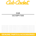Cub Cadet Battery 210 CCA 11 Ah Rigid Fit for Ultima ZT1 ZT2 ZTS1 ZTS2 ...