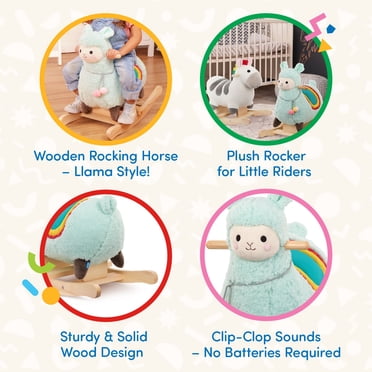 Rocking Horse Ride-on Toy for Children-Classic Wooden Rocker-Helps ...