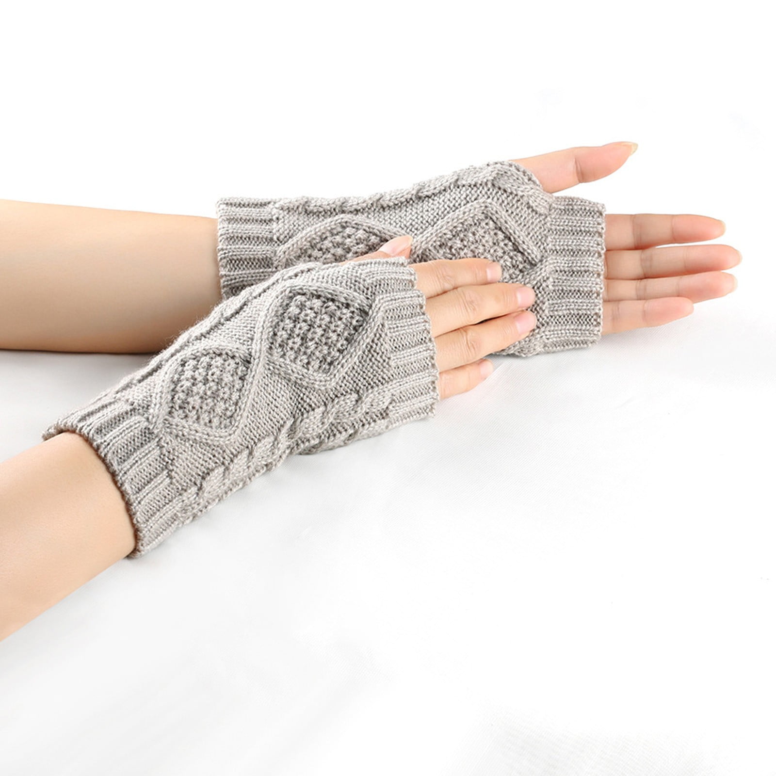 Click here for Hhspeishii Winter Thermal Fingerless Gloves - Wome... prices