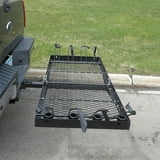 Tow Tuff 62 Inch Steel Cargo Carrier and Bike Rack Fits 2 Inch ...