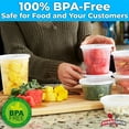 Avant Grub 24 oz BPA-Free Plastic Deli Takeout Containers with Lids, 12 ...
