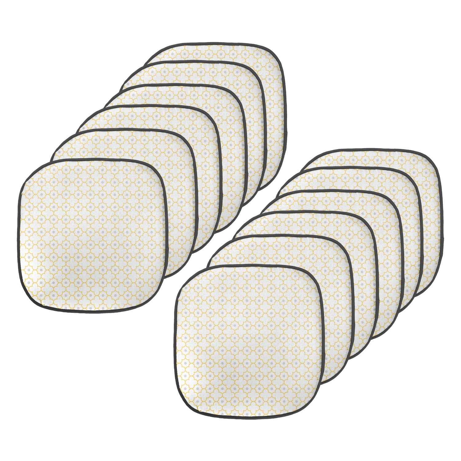 Quatrefoil Chair Seating Cushion Set of 12, Moroccan Style Lattice ...