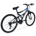 Hyper Bicycles Men's 26" Shocker Mountain Bike, Black/Blue - Walmart.com
