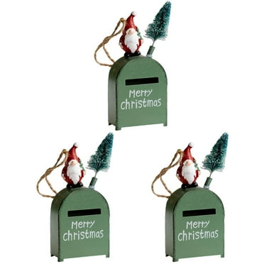ALEF Christmas/Holiday Letters to Santa Decorative Tin Mailbox (White ...
