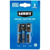 HART 3-Piece Socket Adapter Set, 1/4-inch, 3/8-inch, 1/2-inch - Walmart.com