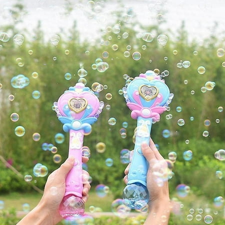 SICED New Fairy Butterfly Wing Light Bubble Gun Automatic Soap Blowing ...