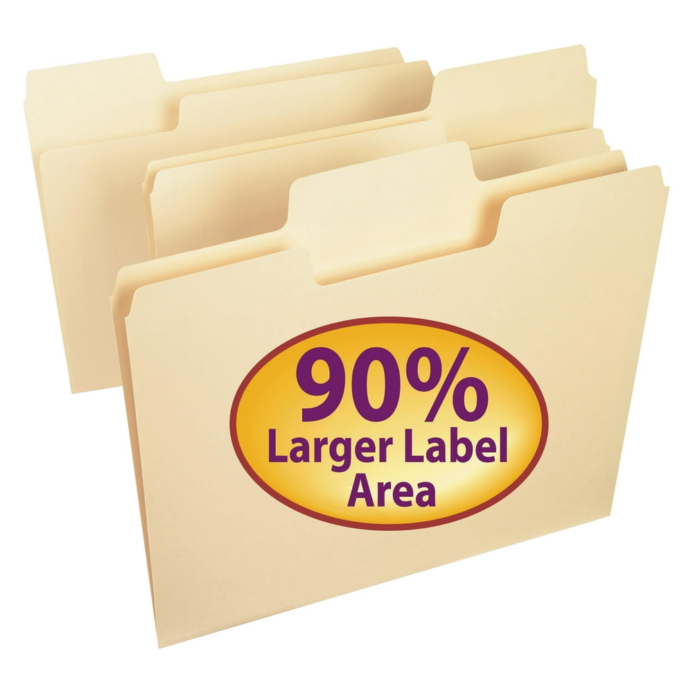 Smead SuperTab Top Tab File Folders, 1/3-Cut Tabs, Letter Size, 11 pt ... Smead SuperTab Top Tab File Folders, 1/3-Cut Tabs, Letter Size, 11 pt ...