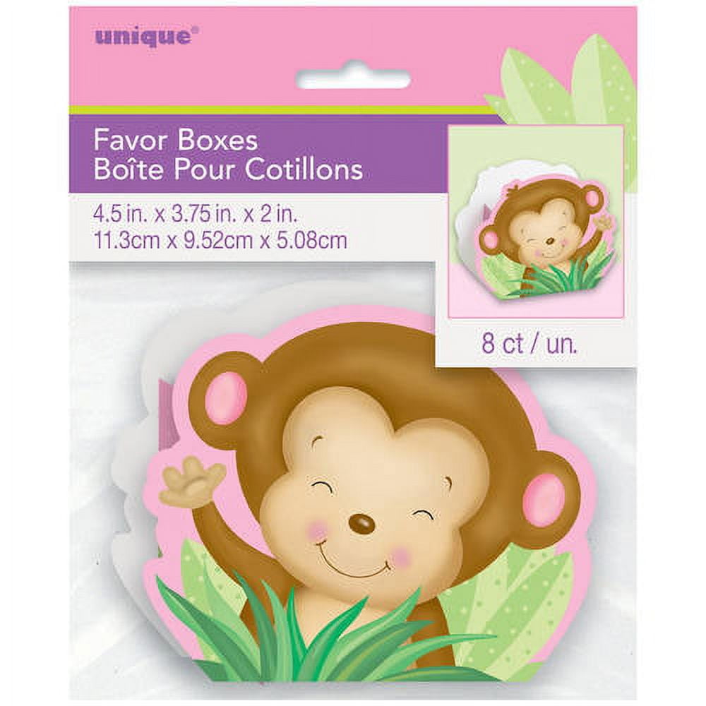 Baby Shower Girl Monkey Cartoon