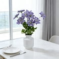 Blue Artificial Flower With Realistic Texture Flexible Metal Stem And ...