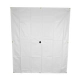 White 10' x 10' Ceiling Leak Diverter Drain Tarp - Vinyl Coated Roof ...