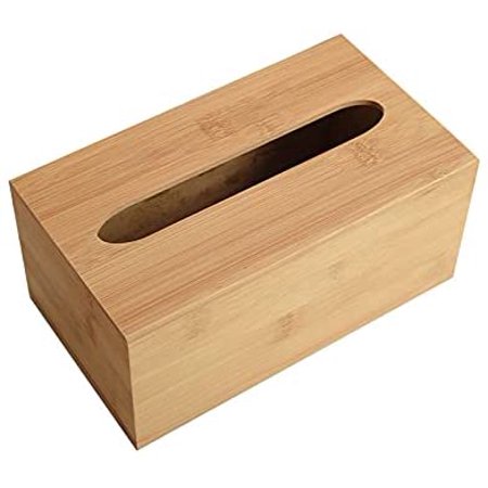Bamboo and Wood Storage Box Pulling Paper Towel Box Table top Pulling ...