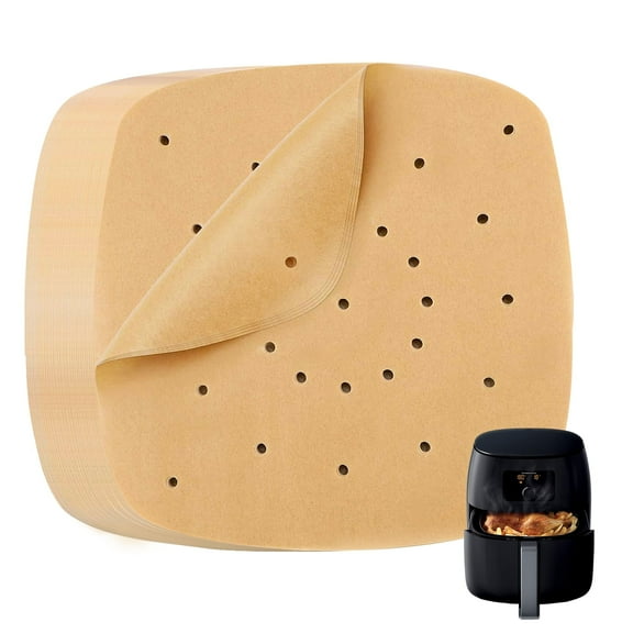 9-Inch Air Fryer Parchment Liners - 200 Pack, Square Non-Stick ...