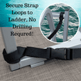 EZ-Xtend Pontoon Boat Ladder Pull Up Strap Quick Release - Black ...