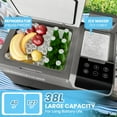 12 Volt Refrigerator with Ice Maker, 40QT(38L) Electric Cooler Usable ...