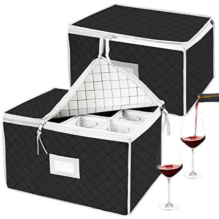 Stemware Storage cases Box 2 pack,china Storage containers chest,Holds ...