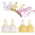 AJZIOJIRO 2 Pairs Kids Girls Trim Bralette Bra Teens Rib Spaghetti ...