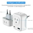 delpattern Universal Travel Adapter 4-in-1 EU Power Plug Converter US ...