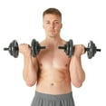Athletic Works 40lb Adjustable Cast Iron Dumbbell Set - Walmart ...