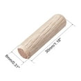 Uxcell Small Wooden Dowels, Fluted Hardwood, 8x30mm, Light Brown, 20 ...