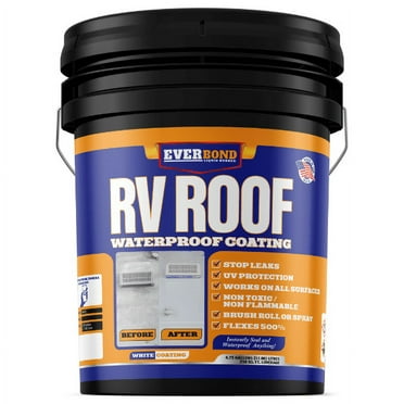 Butyl Liquid Rubber - 1 Gallon - White, UV and Ozone Resistant, Roof ...