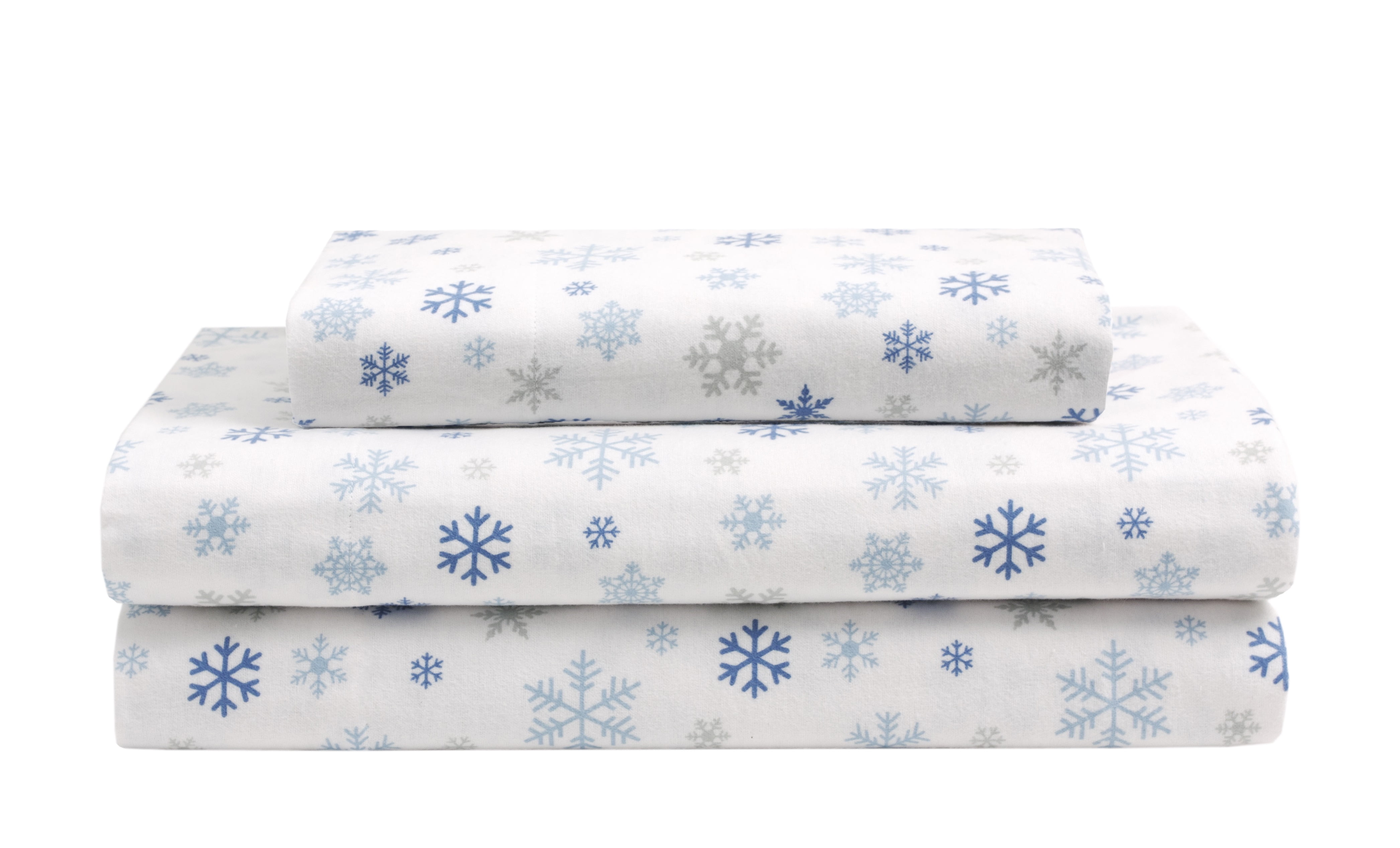 Winter Nights Cotton Flannel Sheet Set, Twin, Fresh Snow - Walmart.com