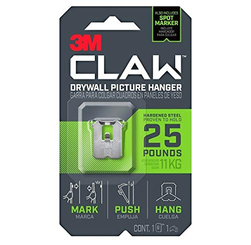 3M CLAW Strong Durable Drywall Picture Hanger 25 LB Walmart 3M CLAW Strong Durable Drywall Picture Hanger 25 LB Walmart