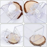 3 Pack Plastic Milk Box,Bexikou 17 Oz/500ml Clear Portable Milk Carton ...