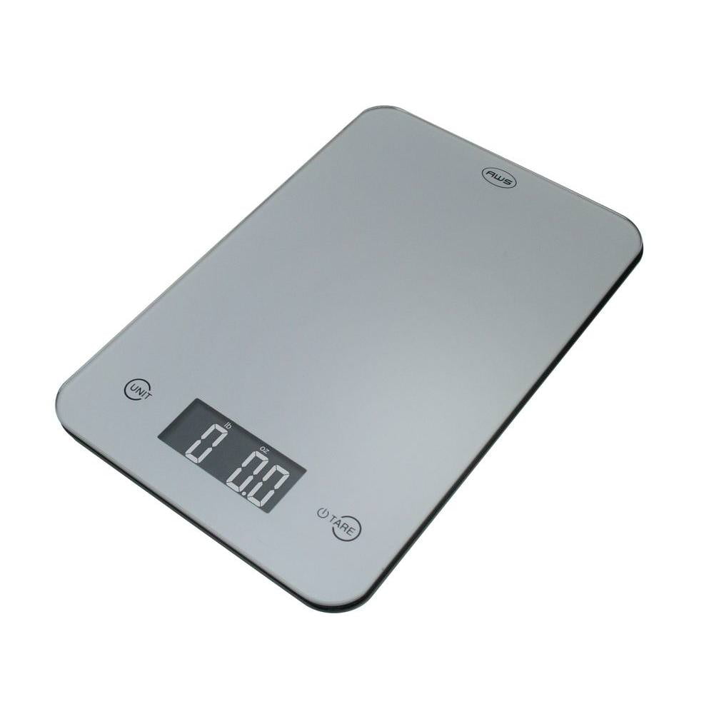 American Weigh Scales ONYX-5K-BK Digital Kitchen Scale Silver - Walmart.com