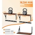 2Pack Broom Holder Wall Mount with Organizer Shelf, Space-Saving Broom ...