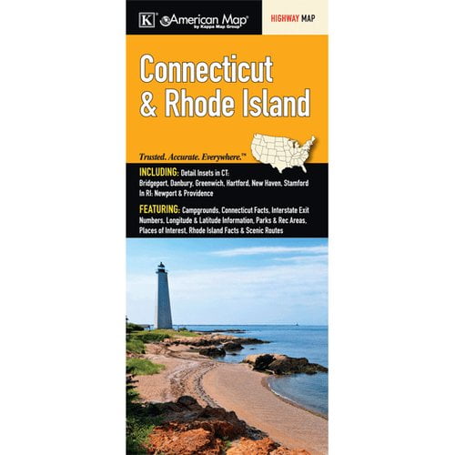 Universal Map Connecticut/Rhode Island Fold Map - Walmart.com