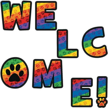 Paw Print Bulletin Board Border - Educational - 12 Pieces - Walmart.com