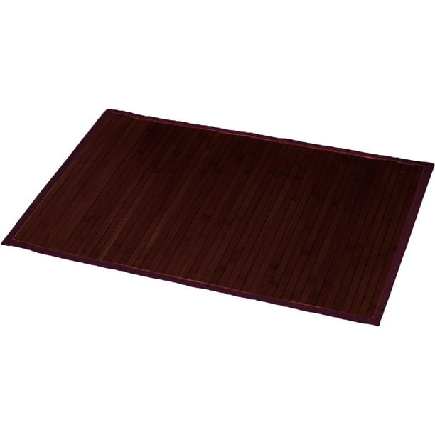 Brown Bathroom Rug Bamboo Floor Mat 32"L x 20"W - Walmart.com