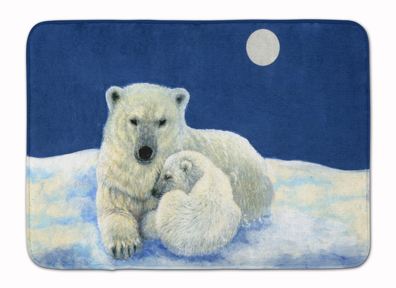 Polar Bears Moonlight Snuggle Machine Washable Memory Foam Mat ...