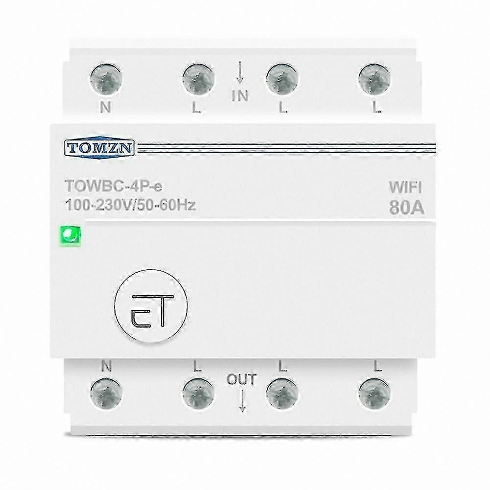 Smart 3-Phase 80A DIN Rail Circuit Breaker with WiFi Control via App ...