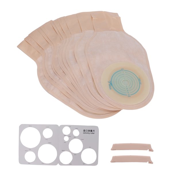 Ostomy Bag with Sealing Clip OnePiece Disposable Ostomy Ileostomy Stoma ...