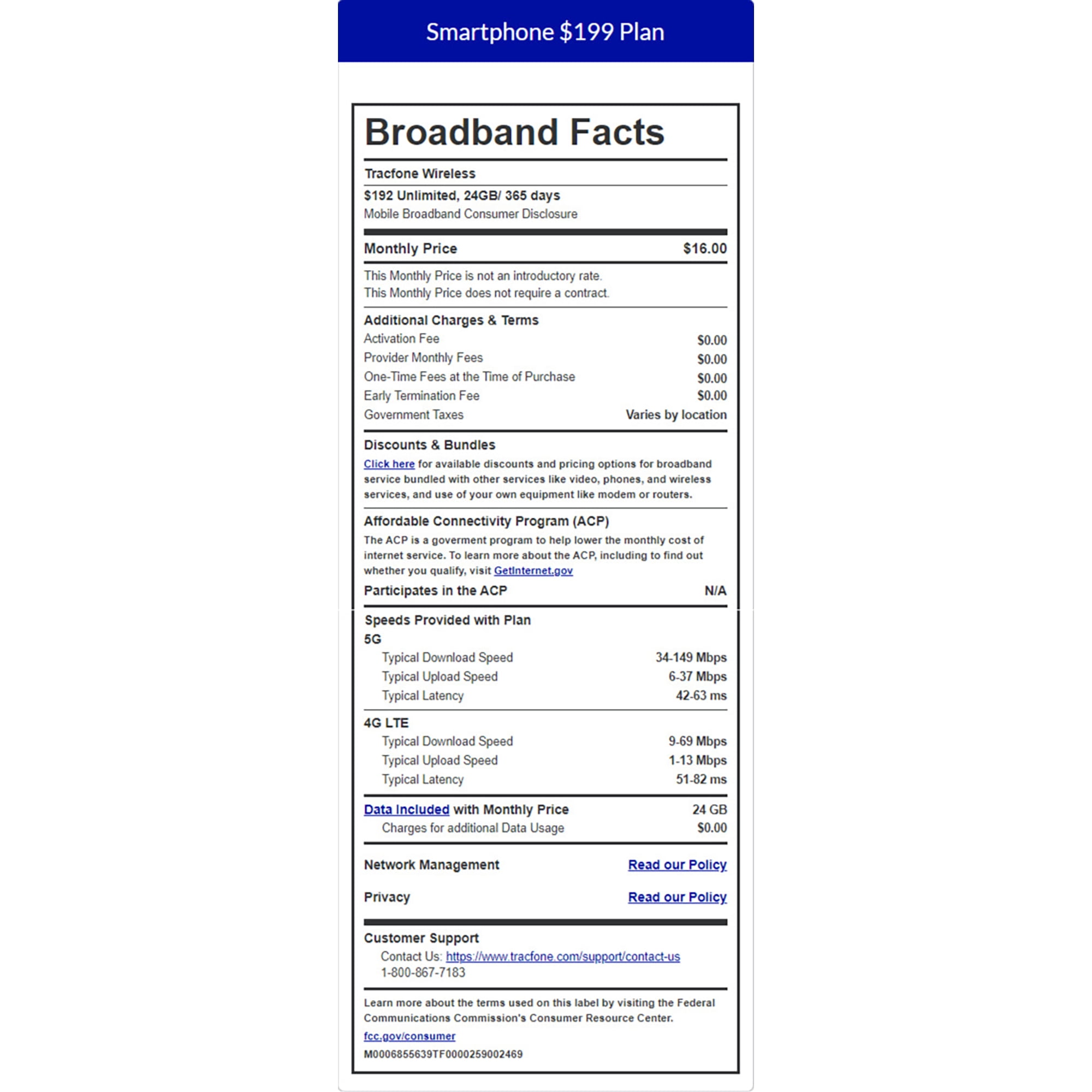 Tracfone $199 Smartphone Unlimited Talk & Text 1-Year Prepaid Plan ...