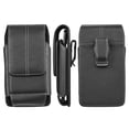 6.5-inch Vertical Black PU Leather Universal Cell Phone Wallet Holster ...