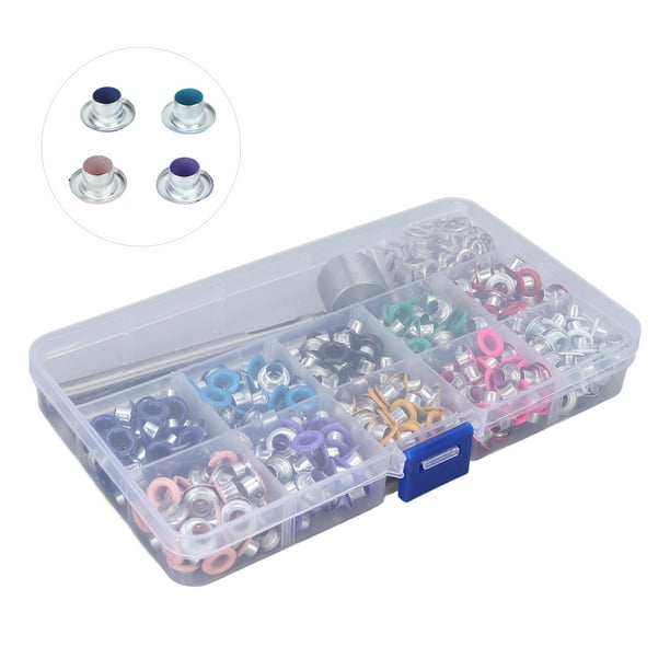 Eyelet Punch Kit Grommets, 10 Colors Iron Plastic Grommets Eyelets Set ...
