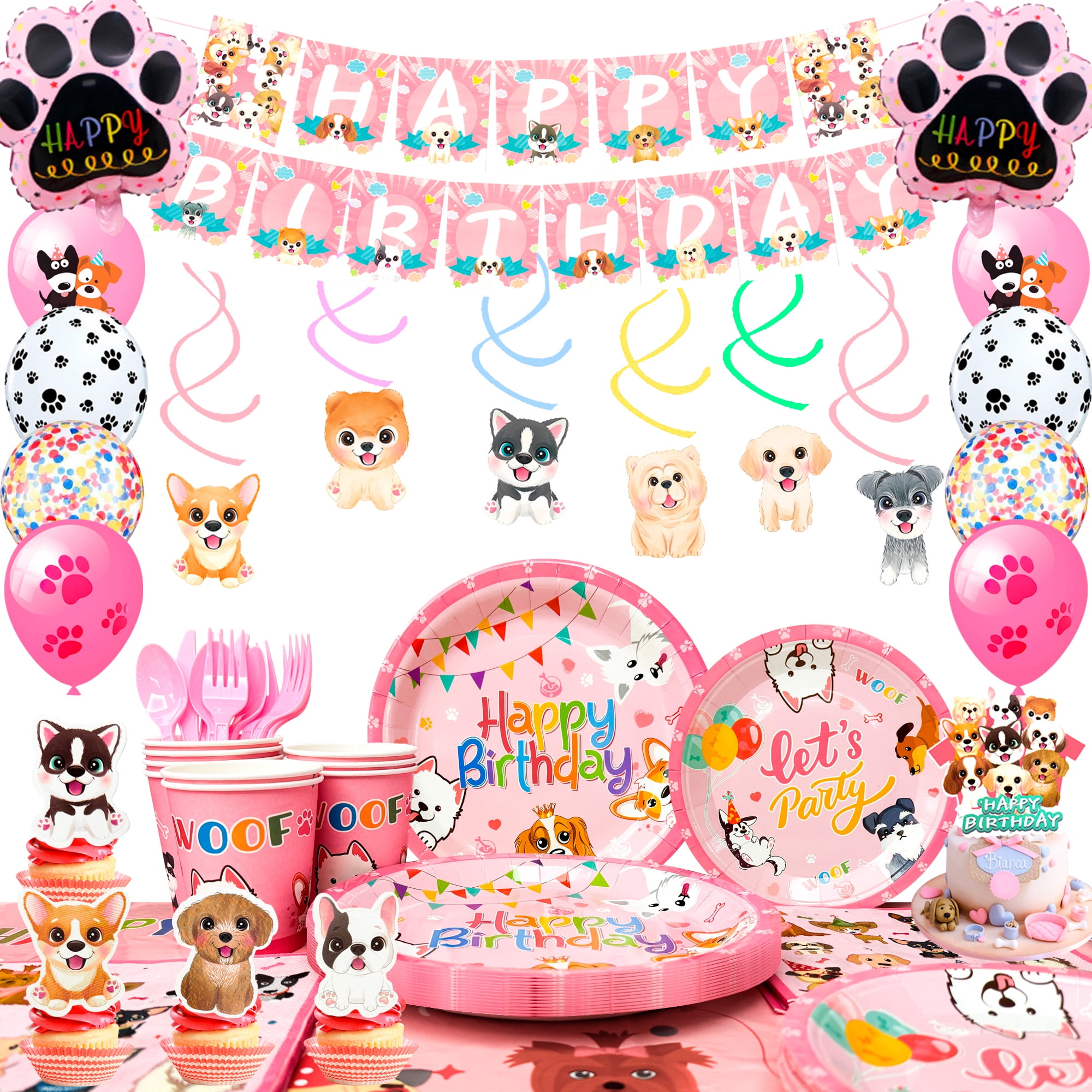 Click here for Elifjoydeco Dog Party Supplies  161pcs Puppy Birth... prices